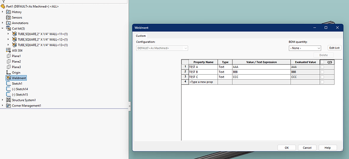 🪤 Weldment Feature Property - Why do they exist? - API - CADmunity
